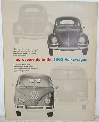 1962 Volkswagen Beetle Bus Multi Line VW Car Dealership Vintage Sales ...