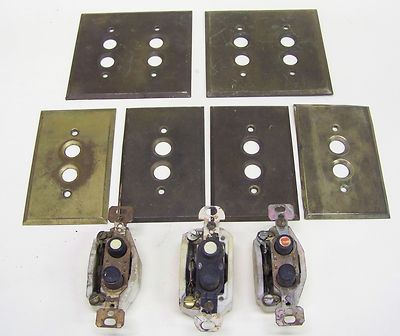Antique Brass Push Button Plates & Push Button Switches -- Antique ...