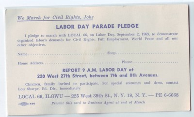 1963 Civil Rights March Pledge Card -- Antique Price Guide Details Page