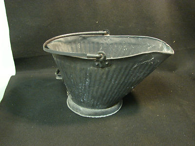 Antique Metal Coal Scuttle Old Rustic Cabin Decor Blacksmith Tool/Ash ...