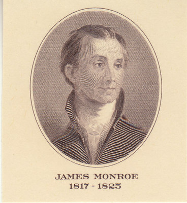 Vintage American Bank Note Co. Engraving: US Presidents: James Monroe ...