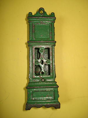 OLD Antique KILGORE CAST IRON Dollhouse Furniture GRANDFATHER CLOCK ...