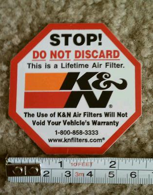 K&N performance decal sticker DO NOT DISCARD -- Antique Price Guide ...