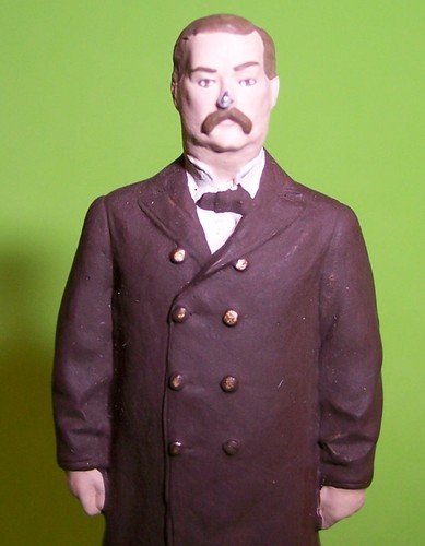 RARE SOLID PEWTER~PRESIDENT GROVER CLEVELAND STATUE~PAINTED DANBURY ...