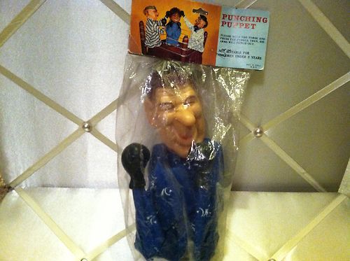 Rare Vtg "Ronald Reagan"Punching Puppet Toy, In Original Plastic!! MINT ...