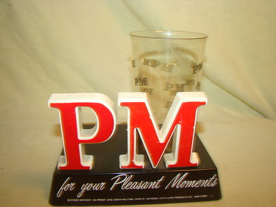 Vintage PM Pleasant Moments Whiskey counter display -- Antique Price ...
