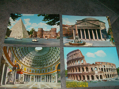 4 Rome Vintage Postcards -- Antique Price Guide Details Page