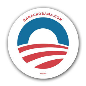 Set of 10 Barack Obama Rising Sun Logo Outdoor Car Magnets -- Antique ...