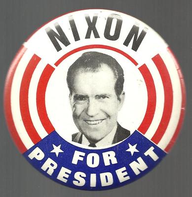 Richard Nixon presidential campaign button, 3 1/2 inch -- Antique Price ...