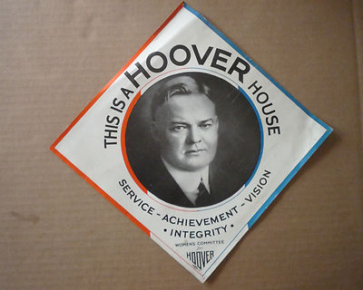 Vintage This is a Hoover House Women's Committe for Hoover Window Sign ...