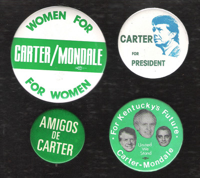 4 very unique JIMMY CARTER campaign buttons from 1976 -- Antique Price ...
