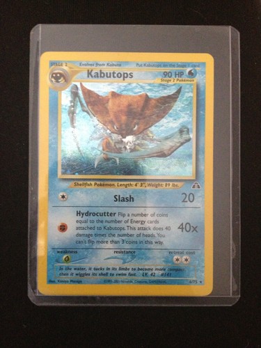 Pokemon Kabutops Holo Card -- Antique Price Guide Details Page