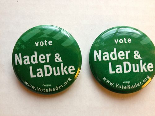 Two Ralph Nader for President 2000 presidential election campaign pins ...