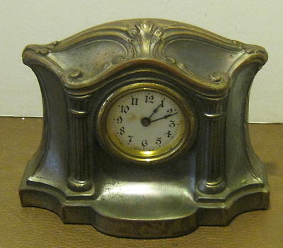 Small ANTIQUE Shelf or Desk Clock Made In USA Patented 1908 WORKS GREAT ...