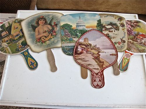 6 1900's -1950s Advertising Cardboard Fans -- Antique Price Guide ...