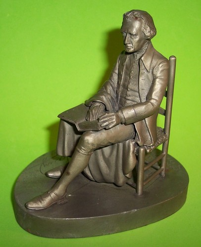 RARE SOLID PEWTER~PATRICK HENRY STATUE~NORMAN HINES SCULPTOR -- Antique ...