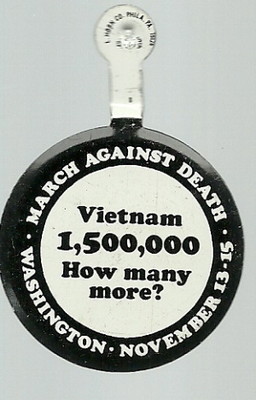 ANTI VIETNAM WAR MARCH AGAINST DEATH PROTEST TAB -- Antique Price Guide ...