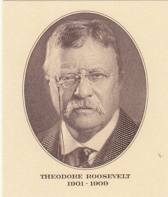 Vintage American Bank Note Co Engraving US Presidents: Theodore ...