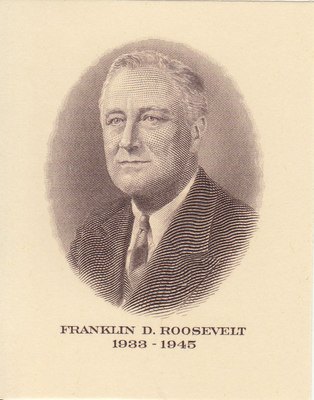 Vintage American Bank Note Co Engraving US Presidents: Franklin Delano ...