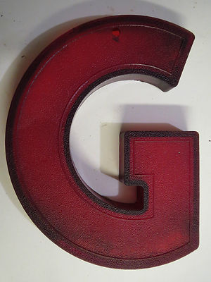 Vintage Sign Alphabet Letter "G" Name Theater Marquee Wall Art 6" Red ...