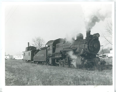 8x10 B&W Photo PRR (Pennsylvania) 0-6-0 Steam #5244, Slopeback Tender ...