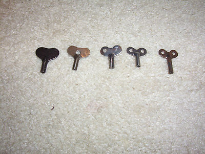 RARE-5-ANTIQUE REPRO, WIND-UP KEYS FOR CLOCKS OR TIN TOYS-DON'T MISS ...
