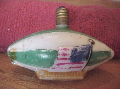 Vintage Milk Glass Christmas Light Bulb ZEPPELIN -- Antique Price Guide ...