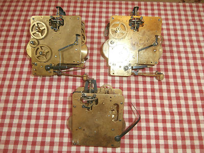Antique/Vintage Clock Movements Parts /Repair...2 are Westminister NO ...