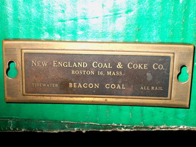 ANTIQUE BRONZE-BRASS SIGN NEW ENGLAND COAL & COKE CO. BEACON COAL ...