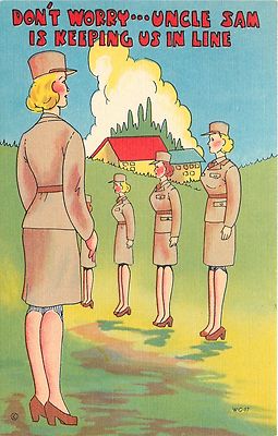 Women's Army Corps~WWII WAC Comic~Uncle Sam Keeping Us In Line~WC17 ...