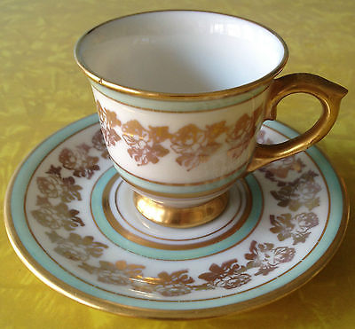 Vintage Demitasse RANSGIL [RANJOAY] China Tea Cup Saucer antique Gold ...