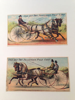 2 WONDERFUL POLE CART CARDS -- Antique Price Guide Details Page