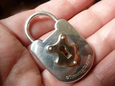 Tiffany & Company Authentic Ex Large Rose Gold Silver Lock Padlock for ...