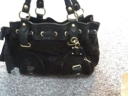 JUICY COUTURE TOTE BLACK TERRY LEATHER DAYDREAMER PADLOCK BAG NWT $198 ...