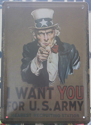 I WANT YOU US ARMY Vintage Tin signs Antique metal sign Home Pub Bar ...