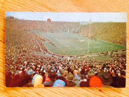 Vintage Michigan Football Stadium Postcard Early 1950's Photo ...