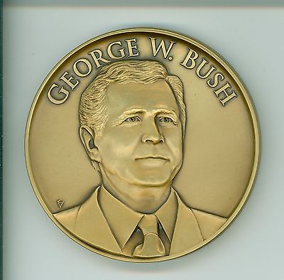 Vintage 2001 President George W. Bush Bronze Inaugural Medal & Box ...