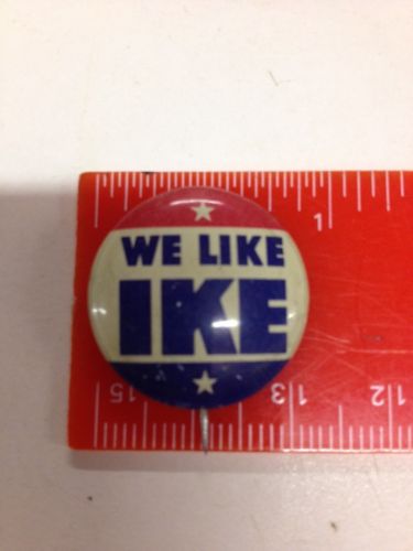 We Like Ike Political Campaign Button, Small One Inch -- Antique Price ...