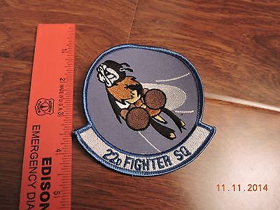 US Air Force USAF Military 22 Fighter Squadron 22D SQ Patch -- Antique ...