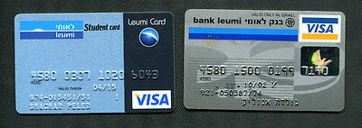 VISA Israel Bank Leumi 2 Cards -- Antique Price Guide Details Page