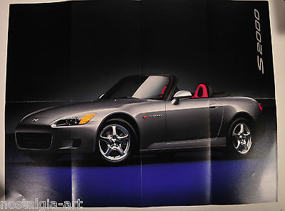 2000 HONDA S2000 BROCHURE! FOLDOUT TO POSTER, FACTORY BROCHURE ...