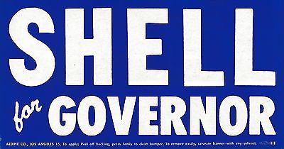 1962 Joe Shell California bumper sticker CA -- Antique Price Guide ...