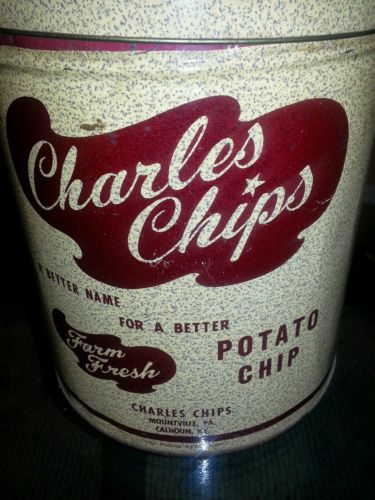 Vintage potato chip can -- Antique Price Guide Details Page