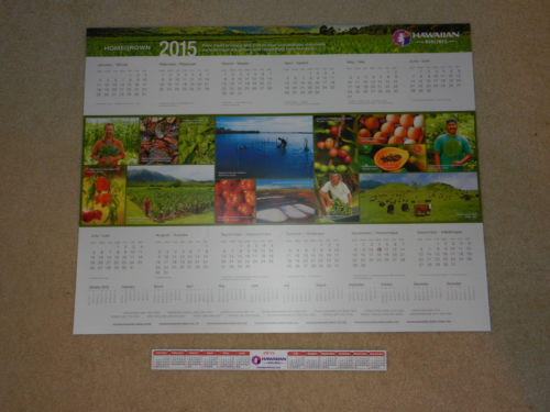 Hawaiian Airlines Desk Calendar 2015 and Keyboard Sticker -- Antique ...