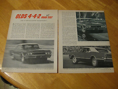 1966 OLDSMOBILE 442 ROAD TEST ARTICLE MAGAZINE PRINT AD -- Antique ...