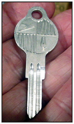 1960s Studebaker ORIGINAL uncut key blank w Studebaker logos Hawk Lark ...