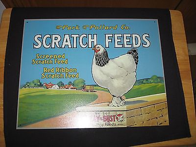 Park Pollard Scratch Feeds Chicken Sign -- Antique Price Guide Details Page
