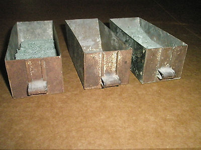 Set of 3 Small Vintage Tin Metal Drawers Tools Hardware Garden ...