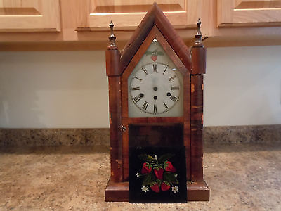 Antique E.N. Welch Steeple Clock Case -- Antique Price Guide Details Page