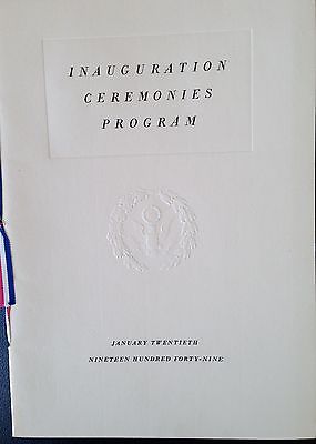 1949 PRESIDENT TRUMAN INAUGURATION CEREMONIES PROGRAM -- Antique Price ...